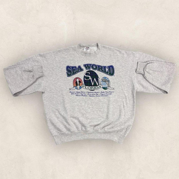 Vintage 90s USA Sea World Florida theme park Shamu souvenir sweatshirt ...